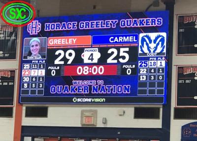 China P8 Stadium LED Display 6500cd/m² Cold Rolled Steel Outdoor Scoreboard for sale