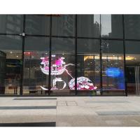 China Hanging LED screens transparent LED display 1000*500MM adjustable brightness for sale