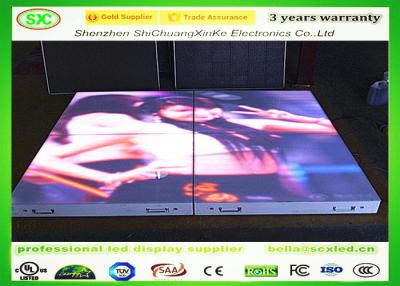China P4.81 SMD3535 Interactive LED Dance Floor 500x1000mm Die Cast Aluminum Panel for sale