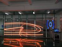 China P3.91 Transparent LED Display 65% Transparency 1000cd Brightness for Window Glass for sale