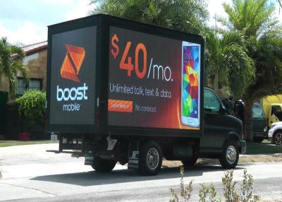 China Outdoor Waterproof P10 LED Advertising Screen Mobile Truck Display 5500cd Brightness for sale