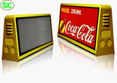 China P4 LED Taxi Roof Video Display Panel with 4mm Pixel Pitch and 8000cd/m² Brightness for Mobile Advertising for sale