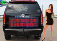 China P10 Single Red Car LED Sign Display 320x160mm with Meanwell Power Supply, 8000cd/m² Brightness for sale
