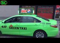 China P6 IP65 Waterproof Car Roof LED Display 192×64 Resolution Double-Sided Taxi Sign with 8000cd/m² Brightness for sale