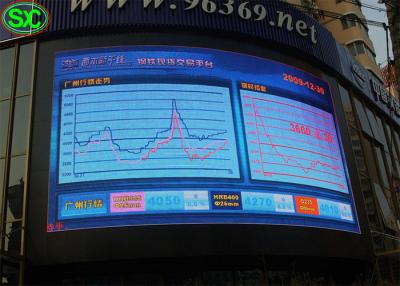 China SMD P10 Waterproof Curved Cylinder Curtain LED Display 360 Degree 320x160mm for sale