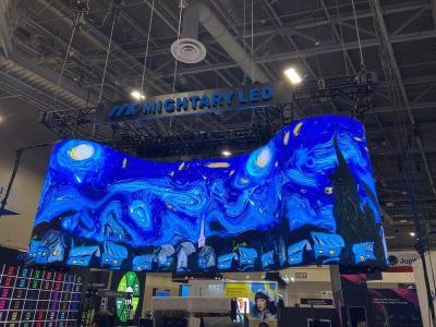 China P3.91 Indoor Curved LED Display Screen 3840Hz Full Color 3 Years Warranty for Stage for sale
