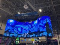 China Outdoor P4.81 Curved RGB Advertising LED Screen 5500cd IP65 Die-Casting Aluminum Cabinet for sale