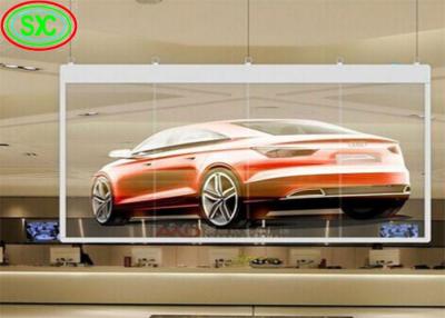 China G3.91-7.82 Transparent LED Screen Aluminum Cabinet IP43 Waterproof 6.2kg for sale