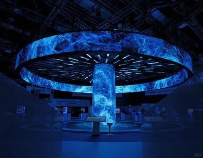 China P4.81 Flexible LED Display Screen 1000cd Brightness 43222 Pixels Outdoor Stage Curtain for sale