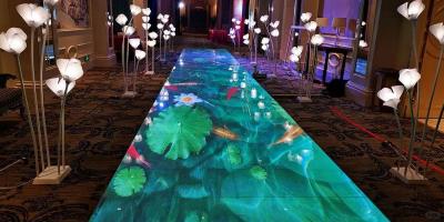 China LED Dance Floor P4.81 RGB 3IN1 DMX512 Control 220V 20W Indoor Glowing Lighting Effect for sale
