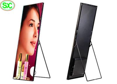 China P3 HD Indoor LED Digital Poster Display 5cm Thin 111,111 Pixels/m² 2500cd/m² Brightness for sale
