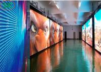 China SMD2121 Full Color LED Screen 2500nits Brightness Die Cast Aluminum Cabinet Hanging Display for sale
