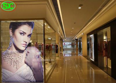 China P6.25 5000cd/m2 High Brightness Glass Transparent LED Display Screen 85% Transparency for sale