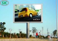 China P10 Outdoor Full Color LED Display Screen 7000cd/m2 Brightness Single Pillar Billboard for sale