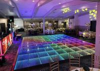 China Portable 4.81mm LED Dance Floor Panel SMD3535 Full Color Video Wall 500x500mm for sale