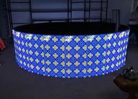 China P3.91 360 Degree Cylinder LED Display Outdoor Column Screen 500x500mm Cabinet 2000cd/m² Brightness for sale