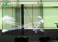 China High Brightness Full Color Transparent LED Display SMD2525 IP54 10.4mm Pixel Pitch 500x1000mm Cabinet for sale