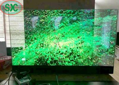 China Semi Outdoor Transparent LED Display SMD1921 500x1000mm 32768 Dots 4500cd Brightness for sale