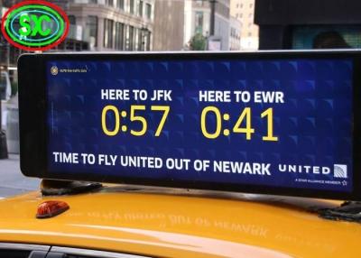 China Car LED Sign Display 96x32cm P2.5 384x128dot 1R1G1B Asynchronous Control DC5V Outdoor for sale