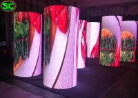 China Indoor P4 Soft Flexible Cylindrical Round LED Display Screen 256x128mm for Live Events for sale