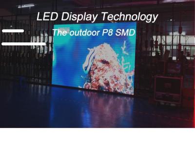 China P8 Outdoor Full Color LED Display SMD3535 6500cd/m2 IP65 1/4 Scan 768x768mm Cabinet for sale