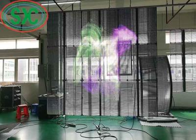 China P3.91 Indoor Transparent LED Display Screen 1000cd/m2 Brightness 32768 Pixels for Advertising for sale