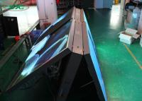 China Full Color Outdoor Two Sides Light Pole LED Screen P10 160x160mm 1200cd IP67 for sale