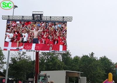 China P6 Outdoor Hanging Slim Flexible Soccer LED Display 7000cd Waterproof 256x128mm for sale