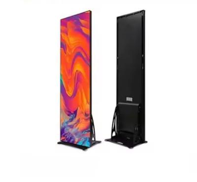 China P2.5 Indoor LED Full Color Poster Display 2000cd Brightness Floor Stand Advertising Screen for sale