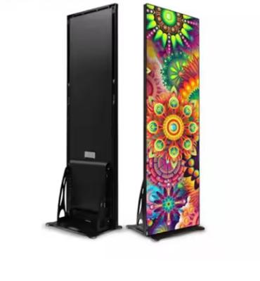 China Indoor Full Color P2.5 LED Poster Screen 2500cd/m² Floor Standing Display for sale