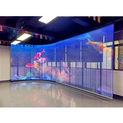 China SMD2121 P3.91-7.82 Transparent LED Screen IP43 Waterproof Outdoor Display for sale