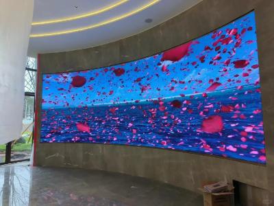 China P6 Curved Surface LED Display Flexible Film Energy Saving Scrolling Screen 384x192mm for sale