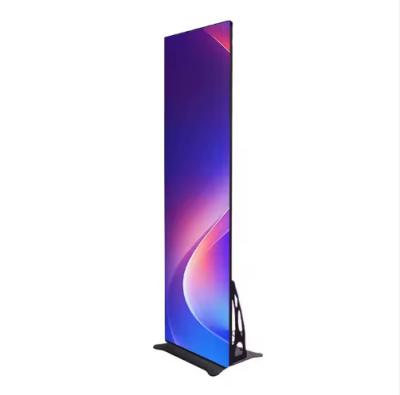 China Indoor P2.5mm LED Poster Display Screen 1000cd Brightness 35kg Lightweight Movable Advertising for sale