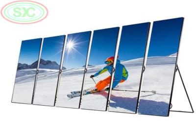 China Steel Cabinet LED Poster Display 122880 Pixels Density 2000x630mm for Shopping Centers for sale