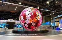 China Epistar Chip Round LED Monitor 320x160mm DC5V for Shopping Mall Events for sale