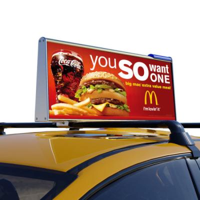 China Car LED Sign Display 5mm Pitch 96x32cm Outdoor Vehicle Billboard with CE ROHS FCC ISO for sale