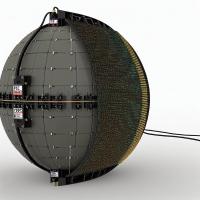 China DC5V Sphere LED Screen 320x160mm Front Service IP43 FCC Certified Indoor Display for sale