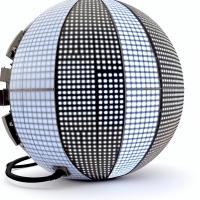 China DC5V Sphere LED Screen 320x160mm Front Service IP43 FCC Certified Indoor Display for sale