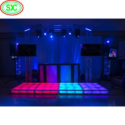 China P3.91 LED Dance Floor Module 8PCS 20W Waterproof IP43 DMX512 RGB 3IN1 for sale