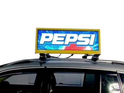China Outdoor Car LED Sign Display 5mm Pitch 96x32cm Asynchronous Control for sale