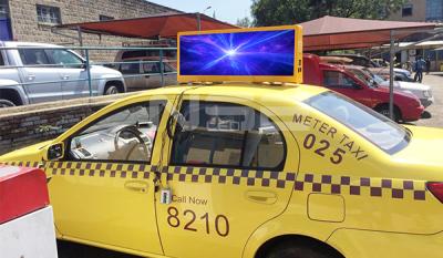 China 192*64dot Screen Resolution Car LED Sign Display for Asynchronous Control and 96*32 Cm Drive Mode for sale
