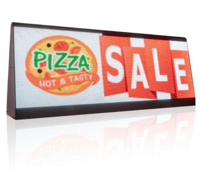 China SCXK P5 Outdoor Car LED Sign Display 96x32cm 5mm Pitch Asynchronous Control 1R1G1B for sale
