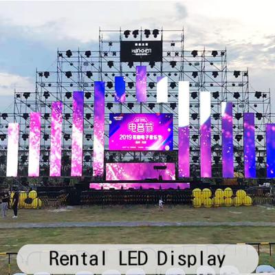 China P2.604 Rental LED Display 500x500mm Die-casting Aluminum Cabinet 0.25kg Module Weight for sale