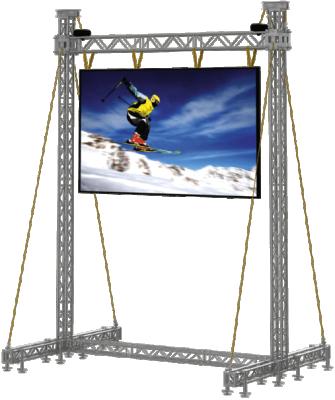 China Die-casting Aluminum Rental LED Display 500x500mm Cabinet 3000:1 Contrast Ratio for sale