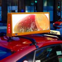 China P6 HD Full Color LED Car Roof Sign Display IP65 Waterproof 5000cd Brightness for sale