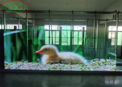 China Full Color Transparent LED Display 3.91-7.82mm Pixel Pitch 1500cd/m2 Brightness for Restaurant for sale