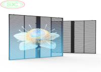 China Transparent RGB LED Display 10.4mm Pitch 5000cd Brightness for Glass Wall Advertising for sale