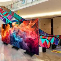 China Indoor P2.5 Full Color Mirror Fold Three Led Display Wireless USB 4G Smart Control Poster for sale