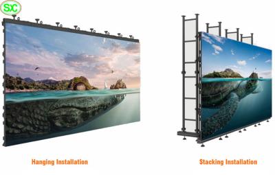 China P4.8mm Indoor Flexible High Resolution LED Display , Black LED Wall SMD2727 for sale