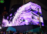 China Outdoor RGB P10 Waterproof 90 Degree Corner Digital LED Display Wall 320x160mm 10000pixels/m2 for sale